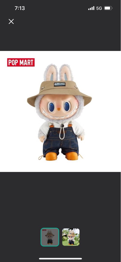 Lbb Labubu fall in wind big plush, Hobbies & Toys, Toys & Games on ...
