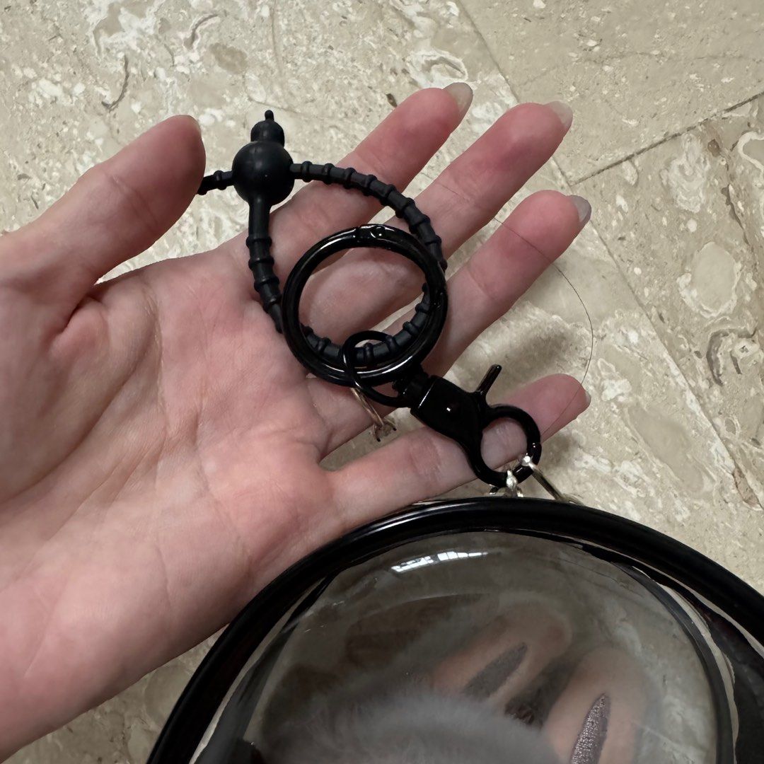 Labubu V2 Have a seat Hehe in transparent PVC pouch, Hobbies & Toys ...