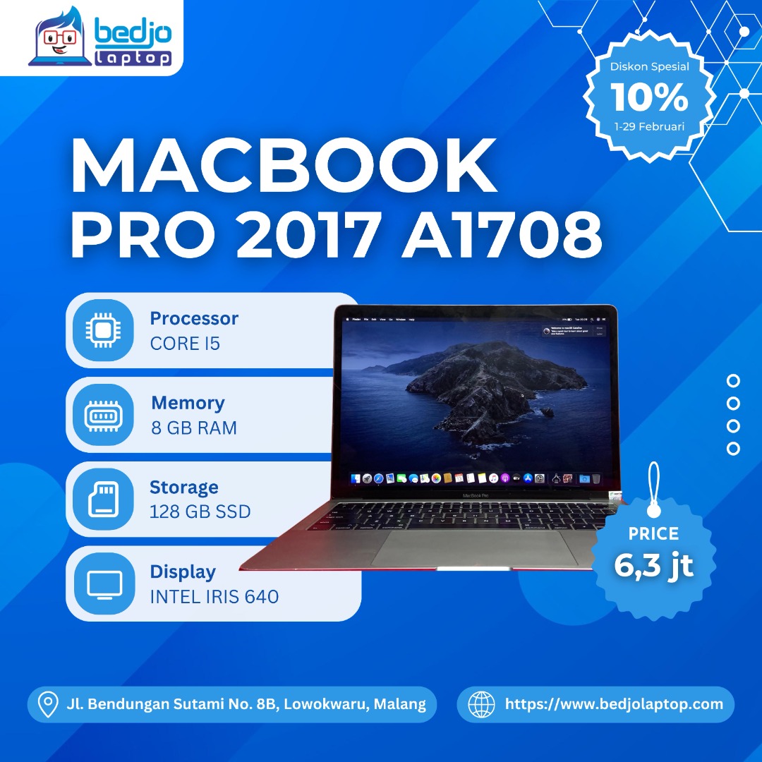 LAPTOP MACBOOK PRO 2017 A1708 TERMURAH! KOTA MALANG 085-851-8888-26 ...