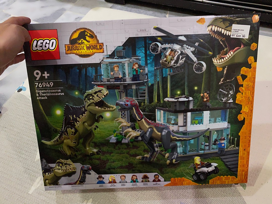 Lego 76949 Jurassic World Giganotosaurus and Therizinosaurus Attack ...