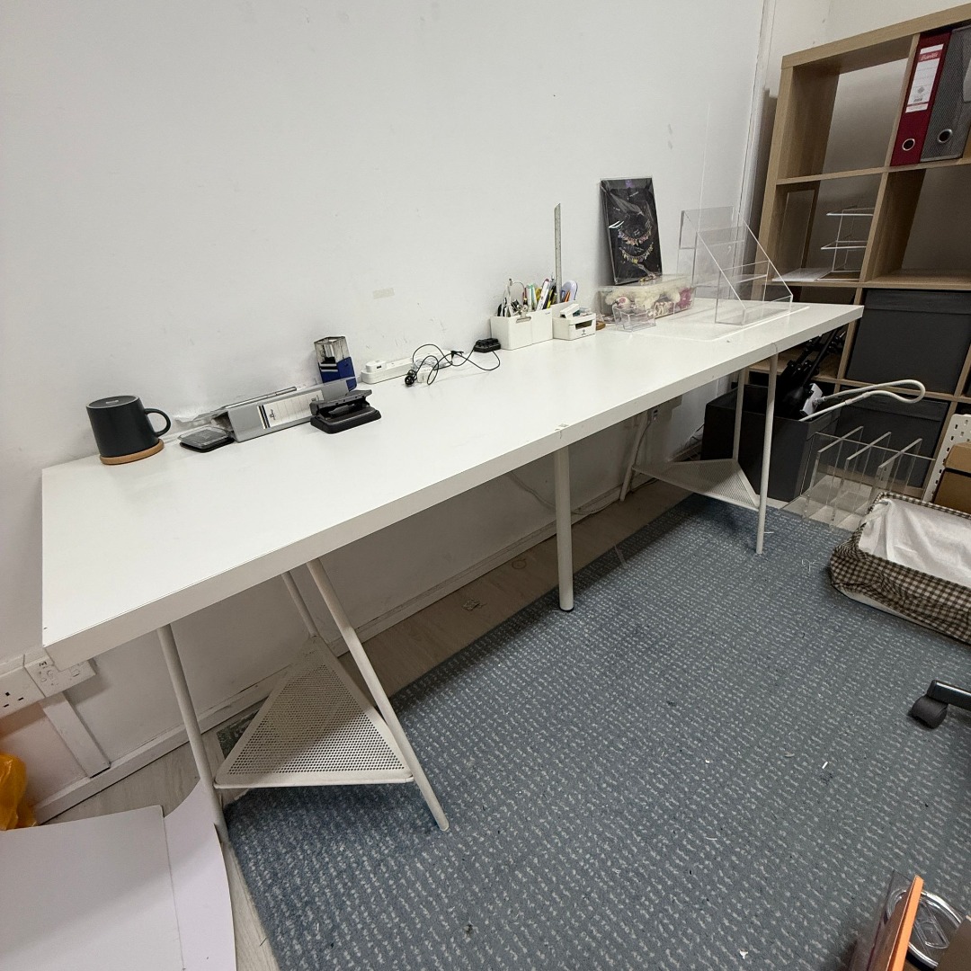 Long 2M Wood Study/Office Table (SELF PICK-UP & DISMANTLE), Furniture ...