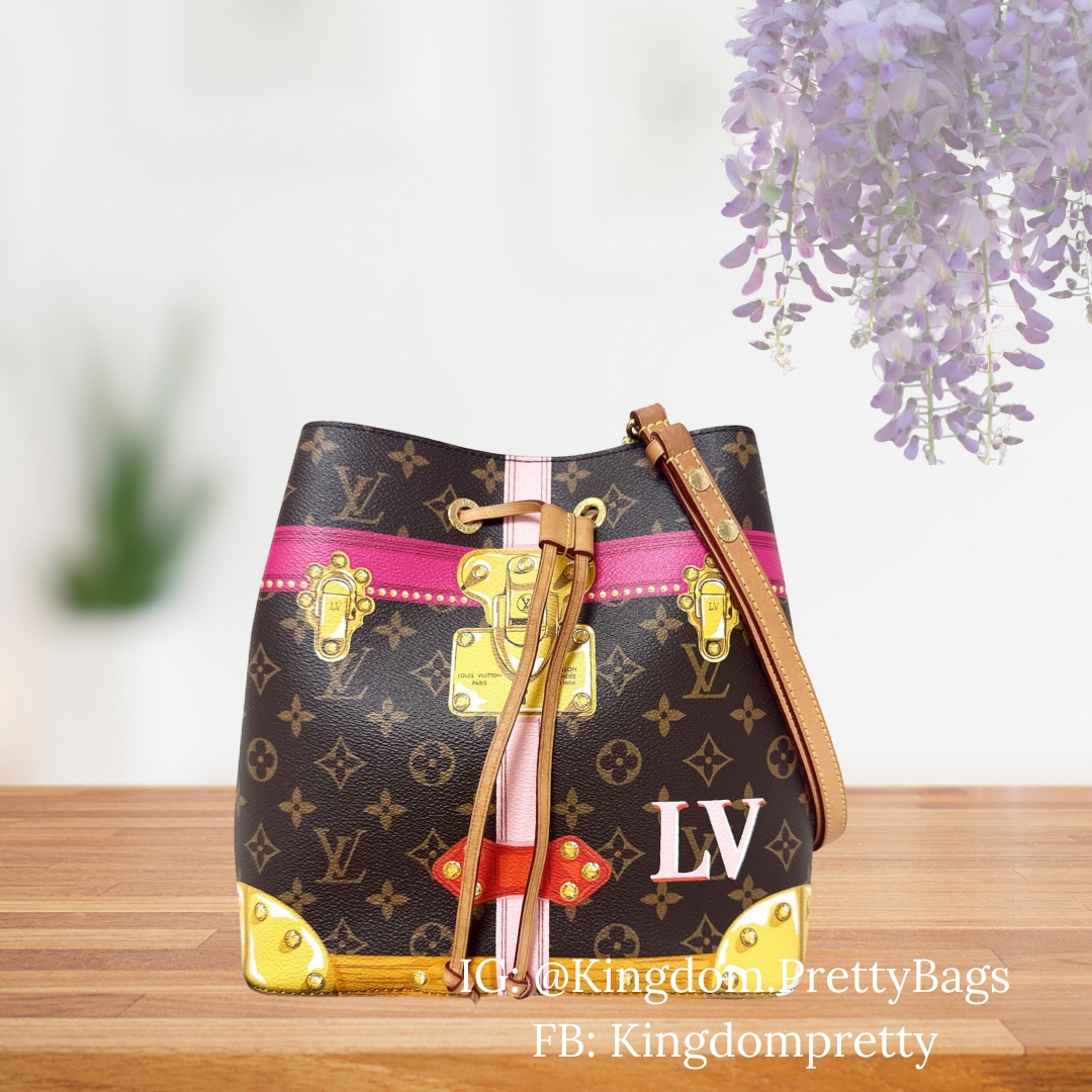 Louis Vuitton LV Neonoe Drawstring Bucket Bag in Monogram Summer Trunk ...