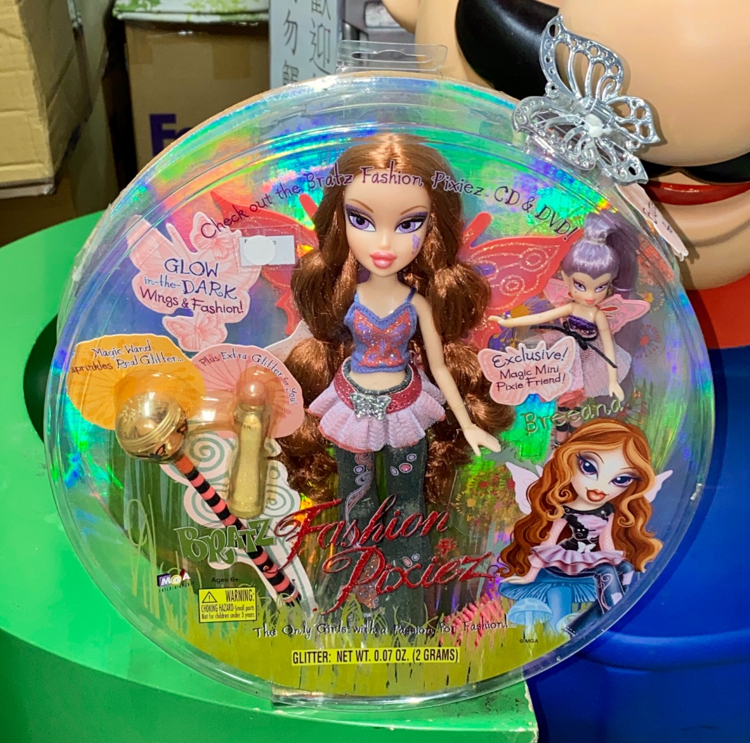 MGA 34885 BRATZ FASHION PIXIES #BREEANA DOLL GLOW IN-THE-DARK WINGS ...