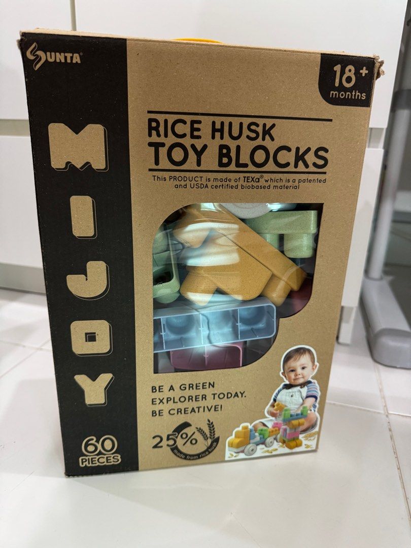 Mijoy Rice Husk Toy Blocks, Hobbies & Toys, Toys & Games on Carousell