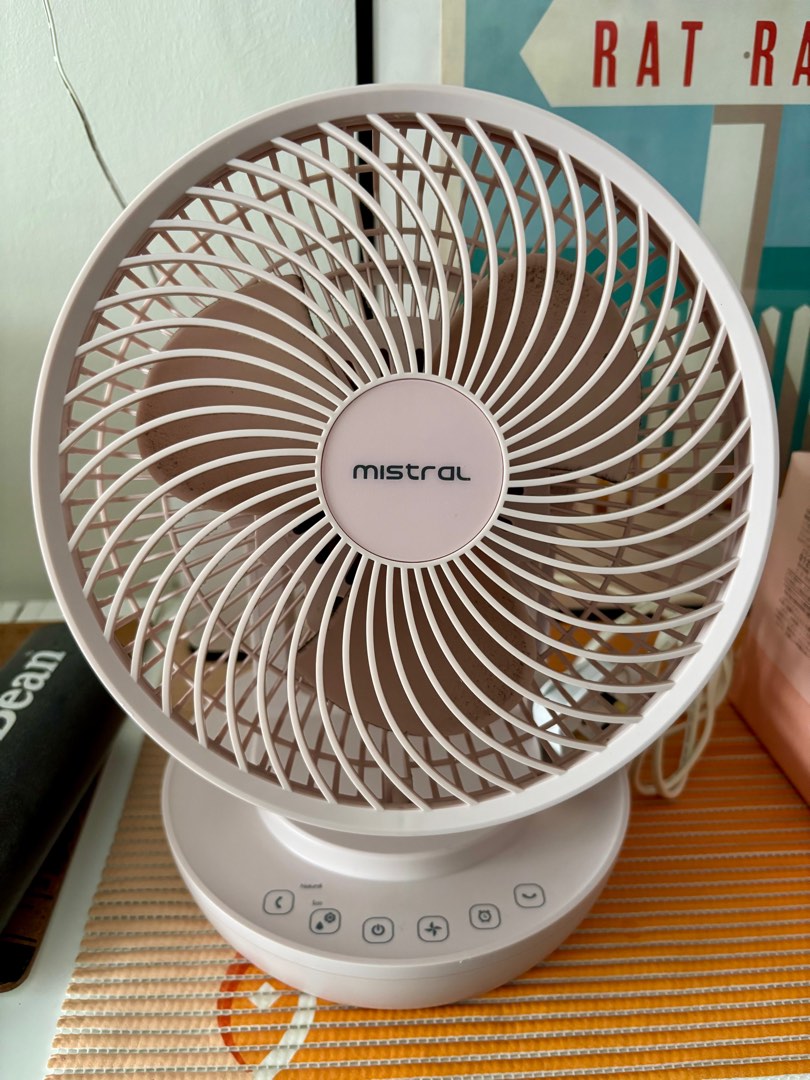 Mistral table fan with remote controller, Furniture & Home Living ...