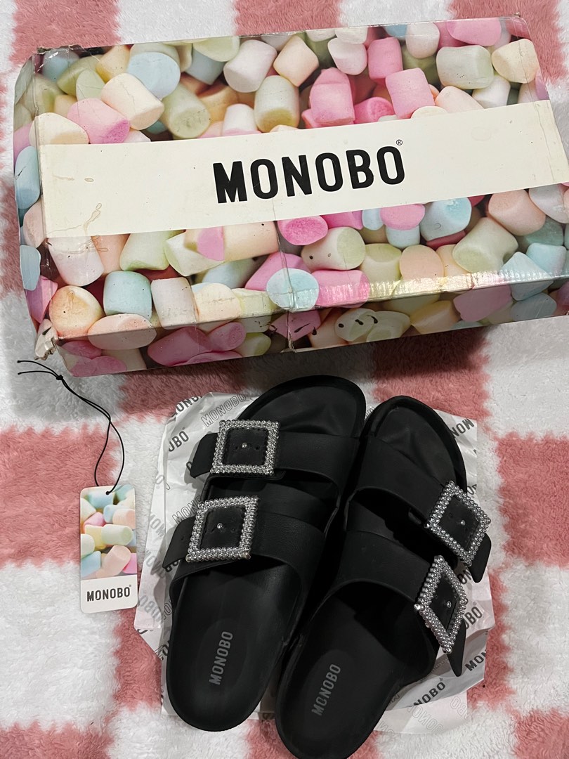 Monobo Marshmallow Fit Black, Women's Fashion, Footwear, Slippers and ...
