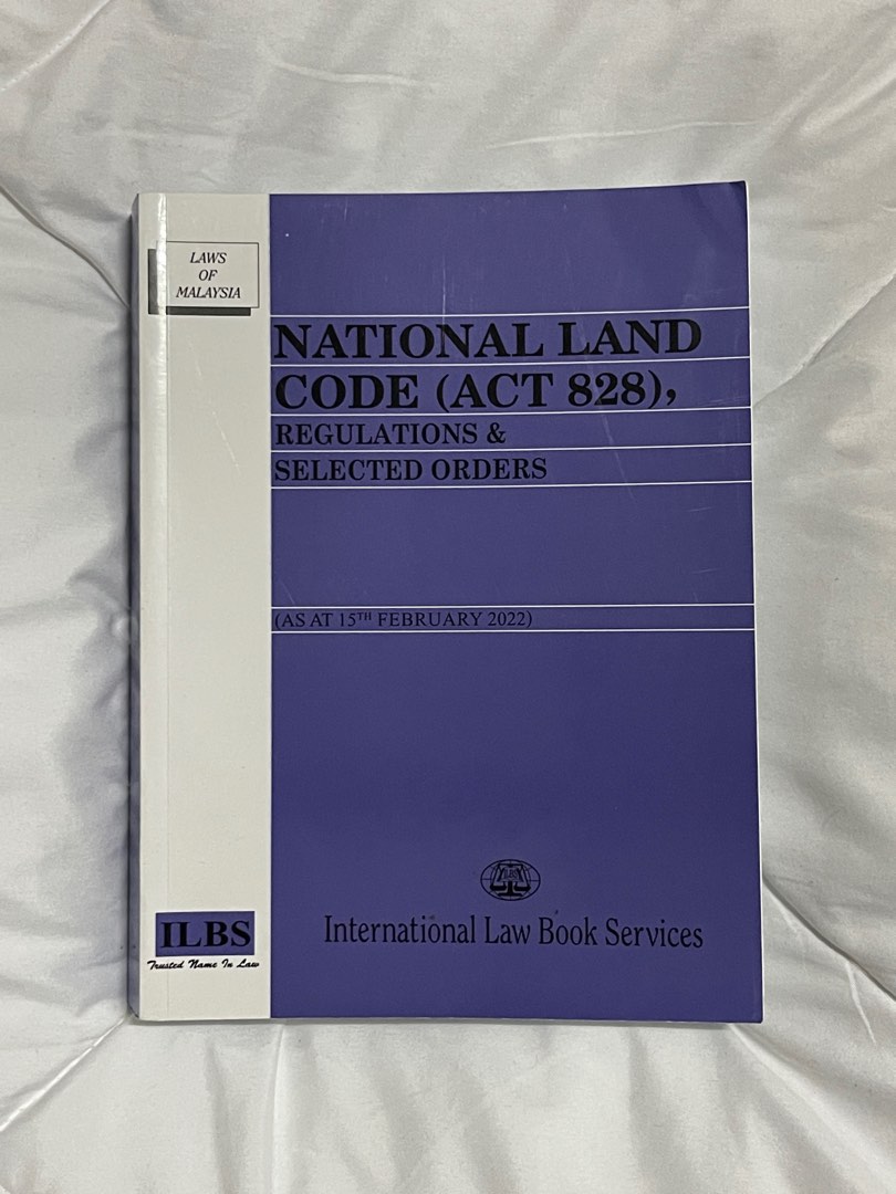 National Land Code (ACT 828) - As At 15th February 2022, Hobbies & Toys ...