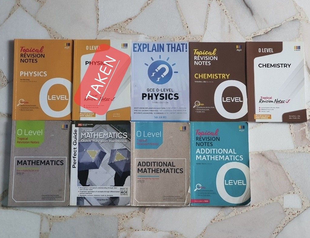 O Level Topical Revision Notes | Math / Physics / Chemistry, Hobbies ...