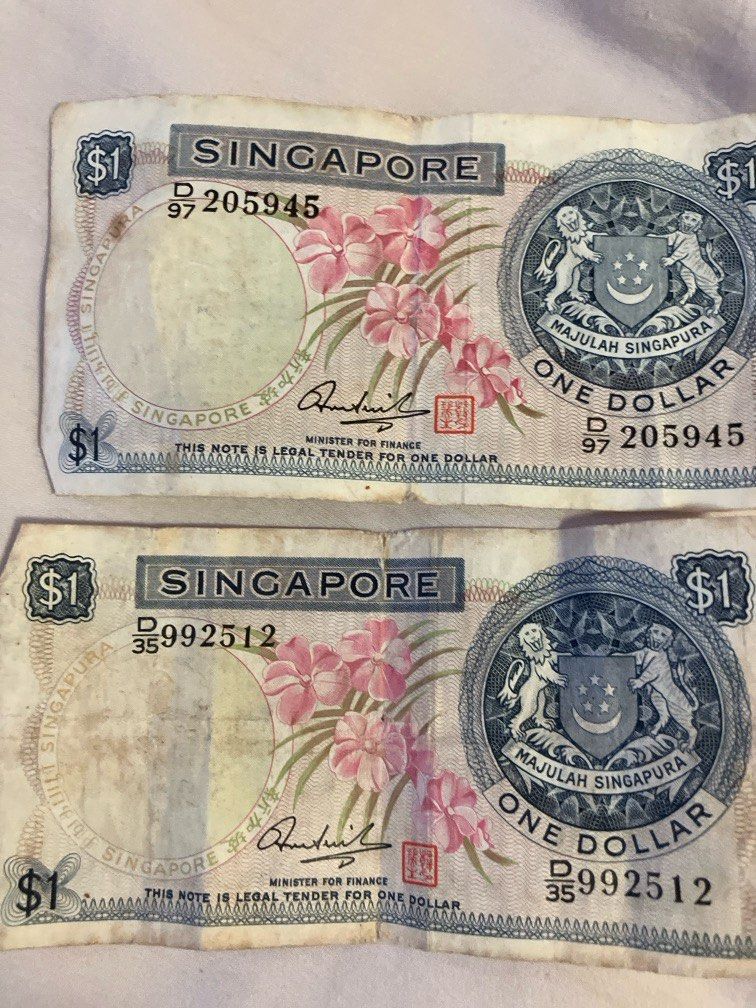 Old and nostalgic Singapore dollar notes(read description), Hobbies ...