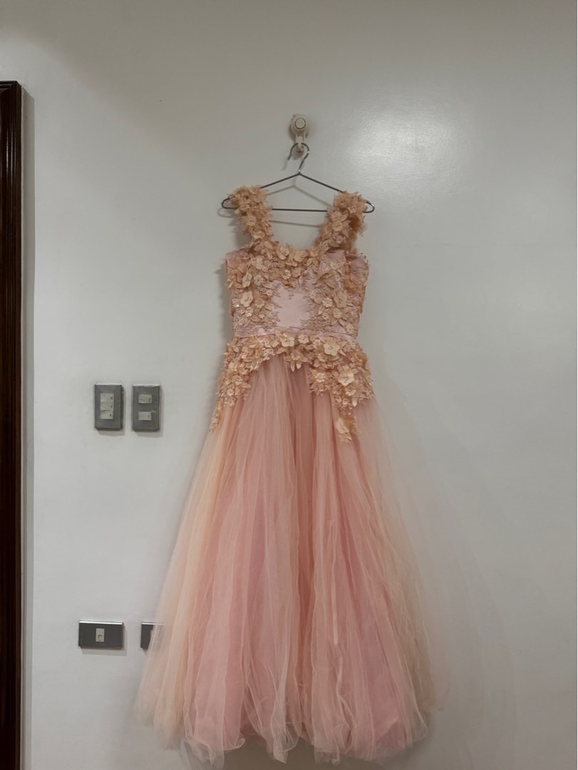 Pink evening gown for tinghun wedding guest prom formal event, Women's ...