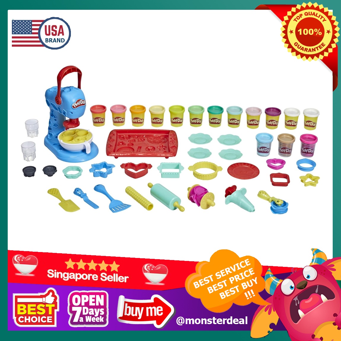 Play-Doh Kitchen Creations Ultimate Cookie Baking Playset for Kids 3 ...