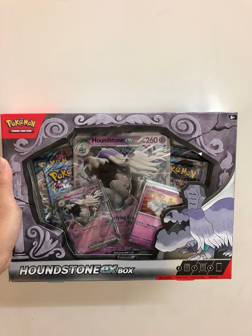 Pokemon TCG houndstone ex collection box, 興趣及遊戲, 玩具 & 遊戲類 - Carousell