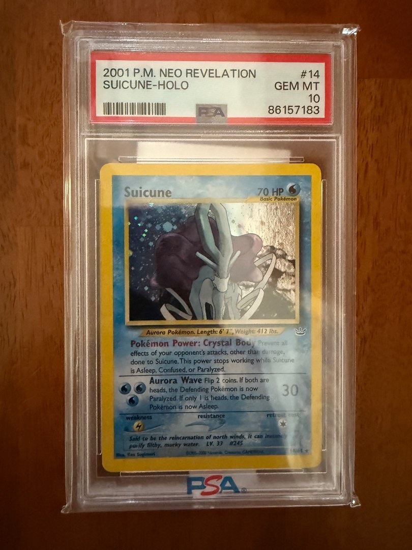 Pokémon TCG Suicune Neo Revelation Unlimited PSA 10 BGS CGC, Hobbies ...