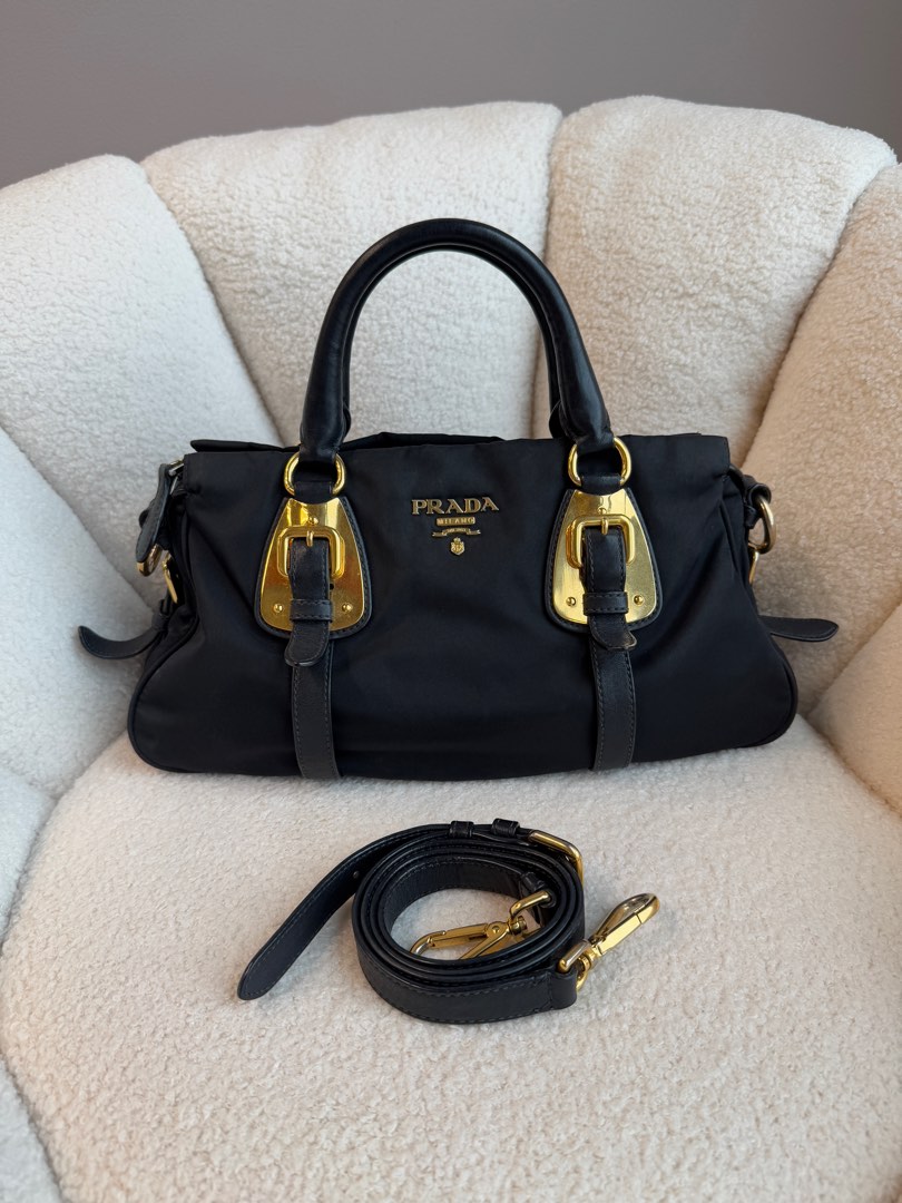 Prada Tessuto Nylon Satchel Bag, Luxury, Bags & Wallets on Carousell