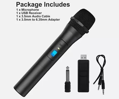 Professional VHF Wireless Microphone Handheld Mic System with USB ...