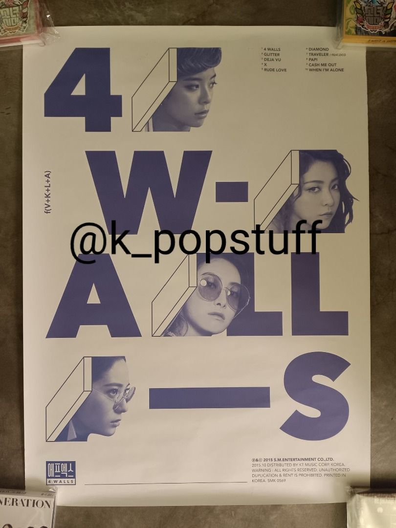 (RARE) SM TOWN fx 4 walls Poster TVXQ album postcard set, Hobbies ...