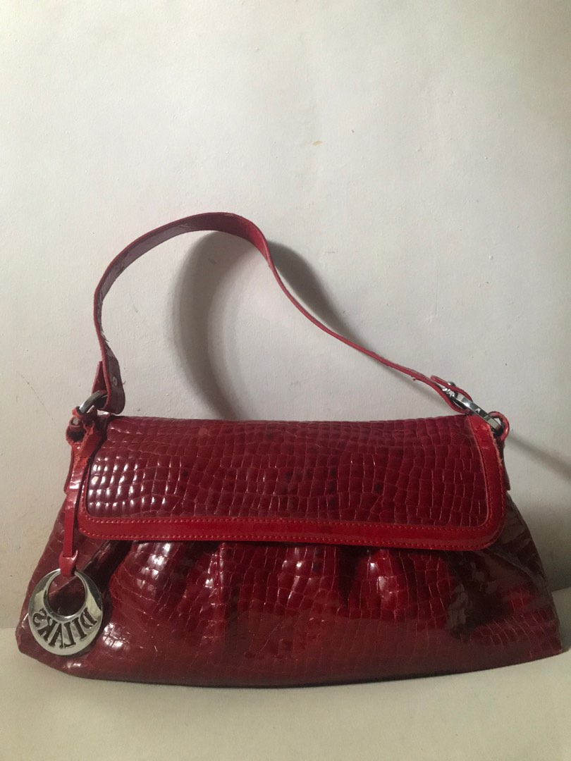 Red Dilaks Crocodile Shoulder Bag, Women's Fashion, Bags & Wallets ...
