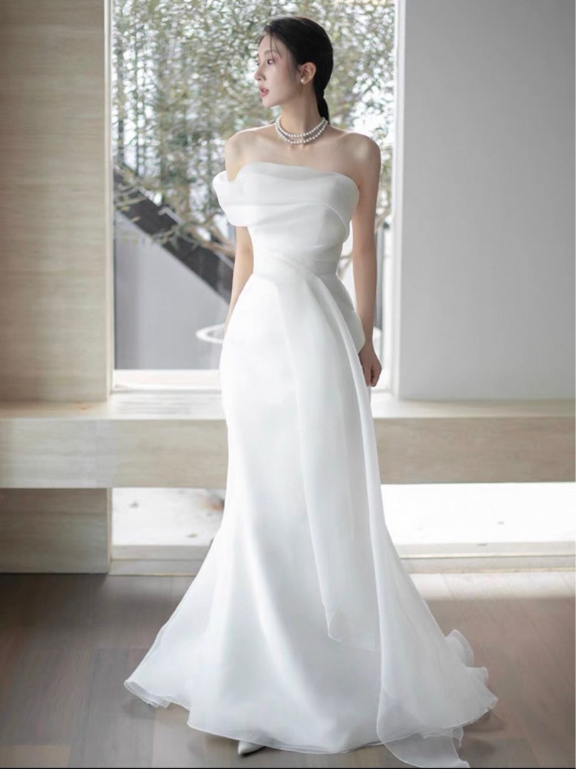 ROM dress / Wedding dress /Pre-wedding photoshoot /White gown, Women's ...