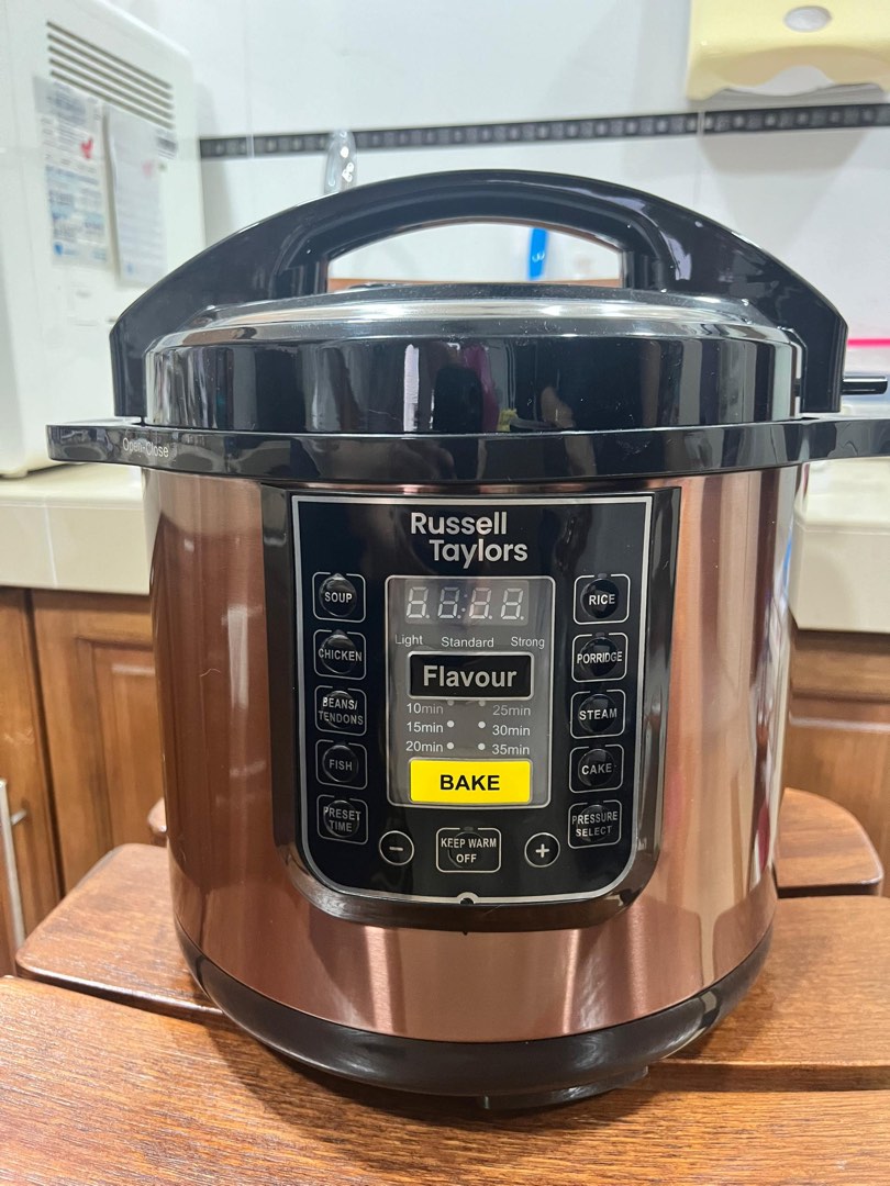 Russell Taylors Pressure Cooker Stainless Steel Pot Rice Cooker (8L) PC ...