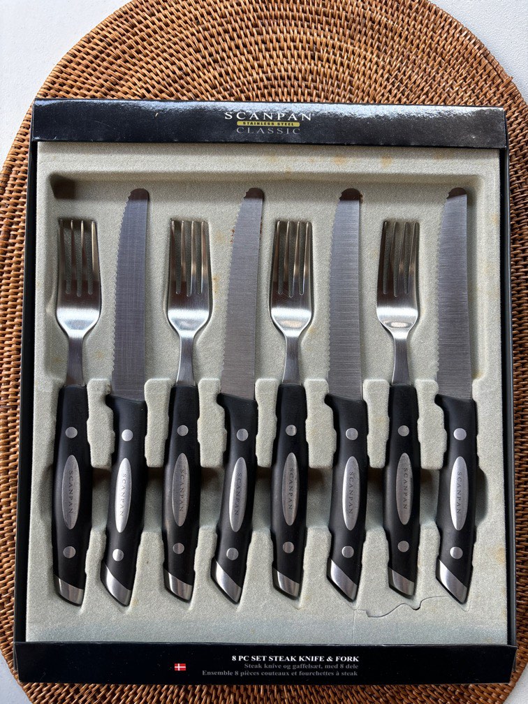 Scanpan Cutlery Set - Steak Knives & Forks, Furniture & Home Living ...