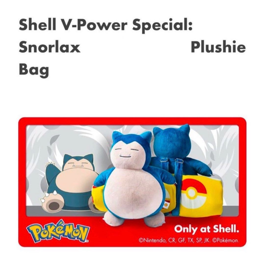 Shell x Pokemon Snorlax (NO Blanket), Hobbies & Toys, Toys & Games on ...