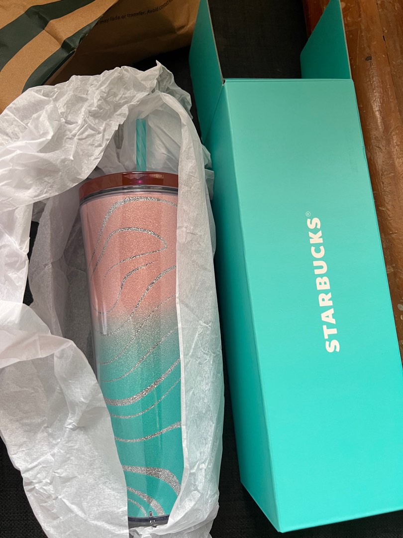 Starbucks 2025 Turquoise Cold Cup Tumbler, Furniture & Home Living ...