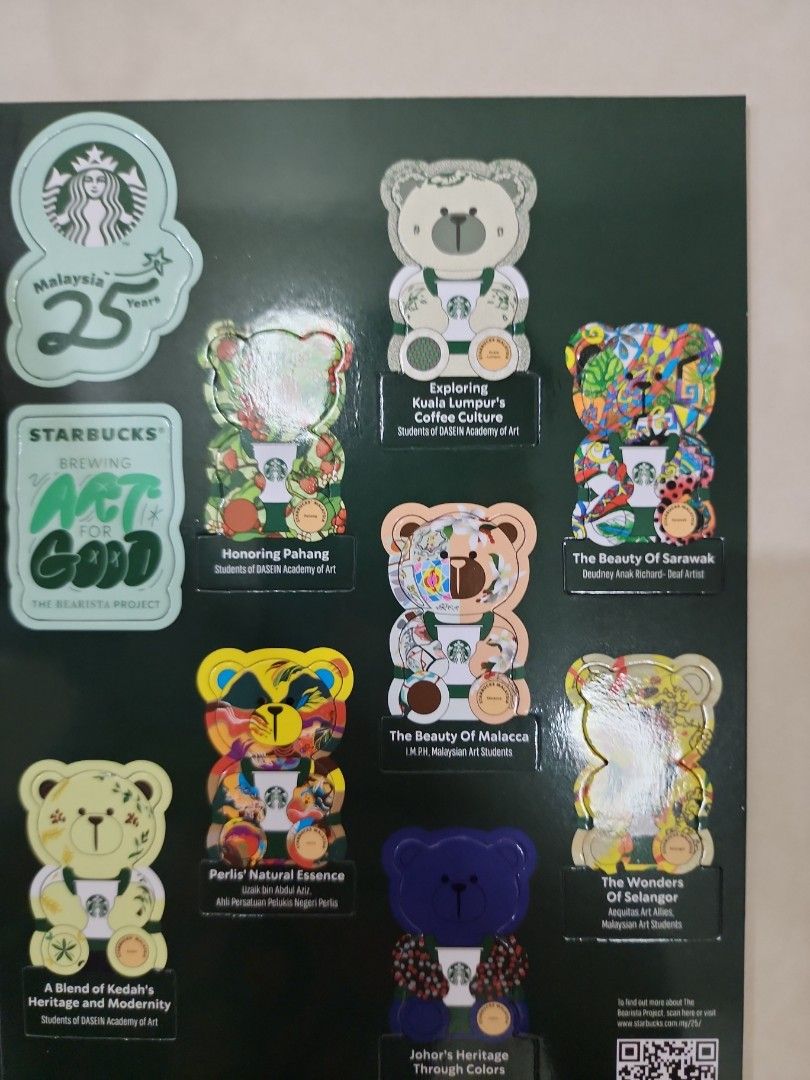 Starbucks Malaysia 25 years anniversary bearista project magnet, Hobbies & Toys, Collectibles ...