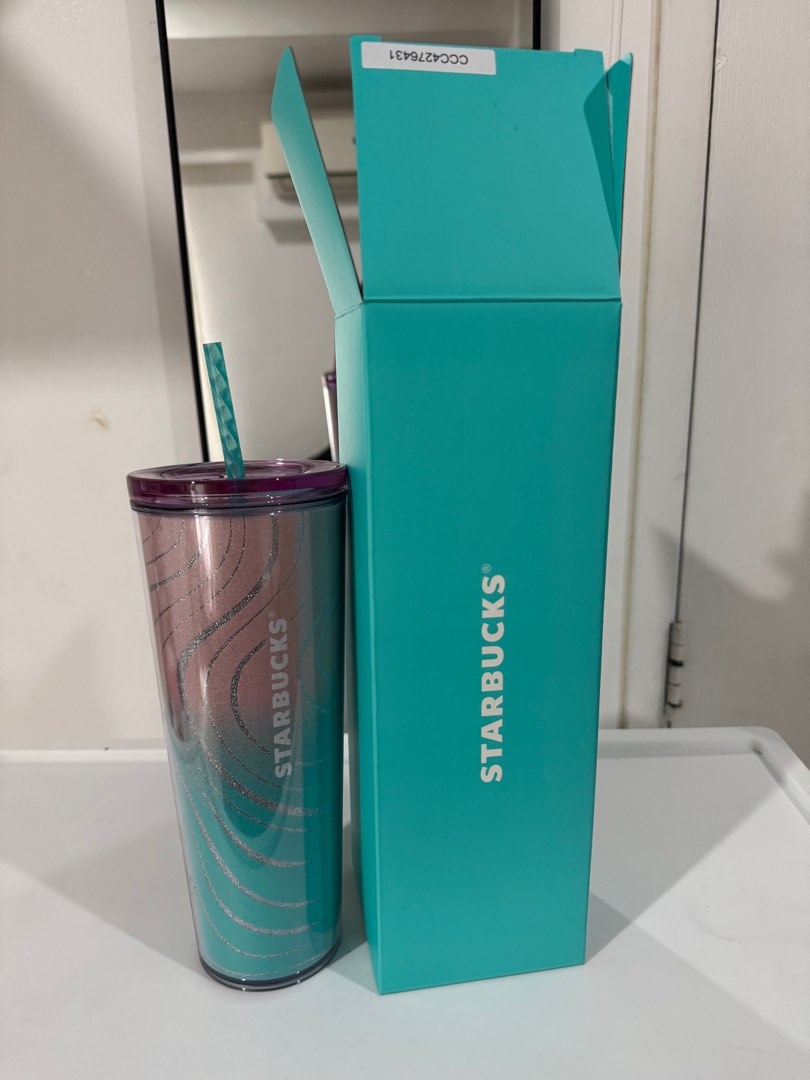 Starbucks Redeemed New Turquoise Cold Cup, Furniture & Home Living ...