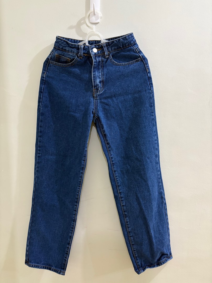 Straight cut jeans denim maong pants, Women's Fashion, Bottoms, Jeans ...