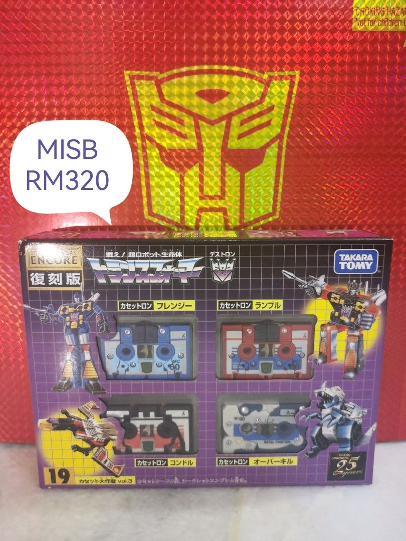 Takara Tomy Transformers G1 Encore 19 Cassettes Vol 3, Hobbies & Toys ...