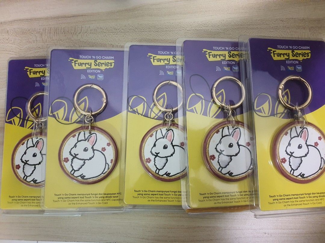 Touch N Go Charm NFC Bunny Rabbit Furry Series expire 2030, Hobbies ...