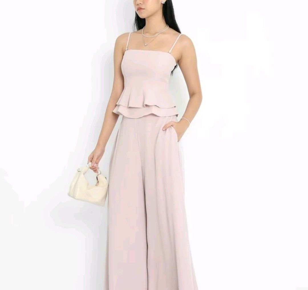 *TPZ* LOTUS DOUBLE TIER TOP IN MELODY PINK, Women's Fashion, Tops ...