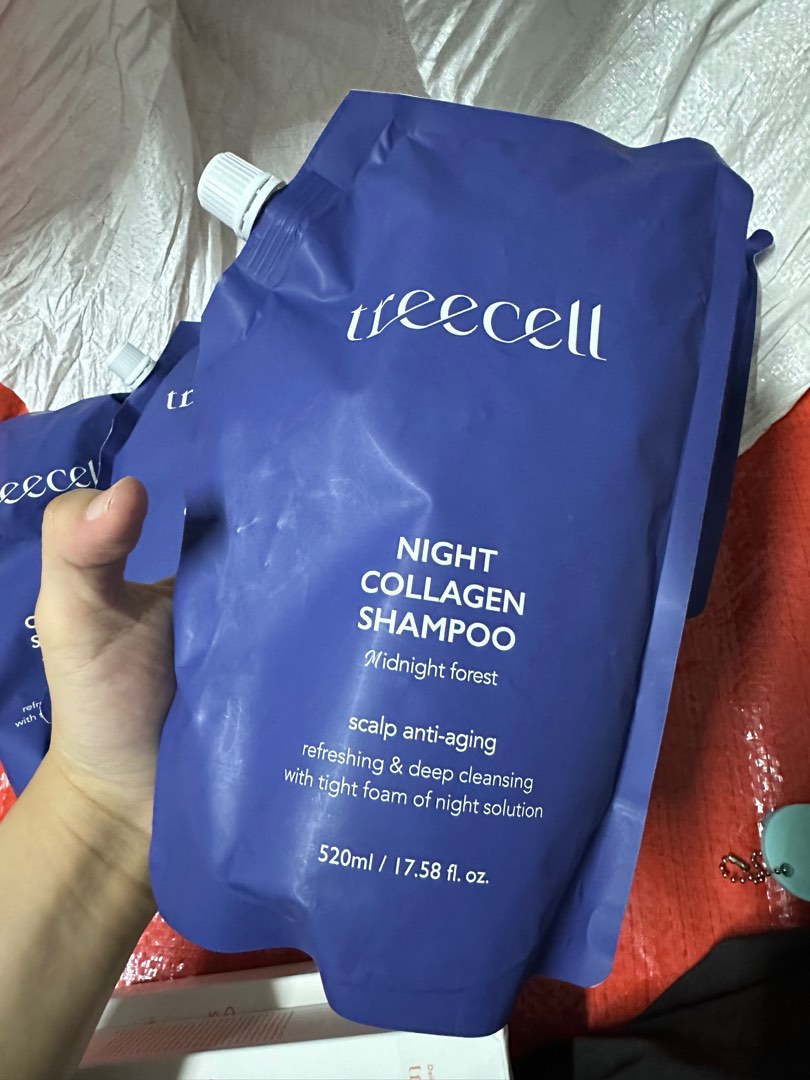 treecell Night Collagen Shampoo Midnight Forest refill(520ml), Beauty ...