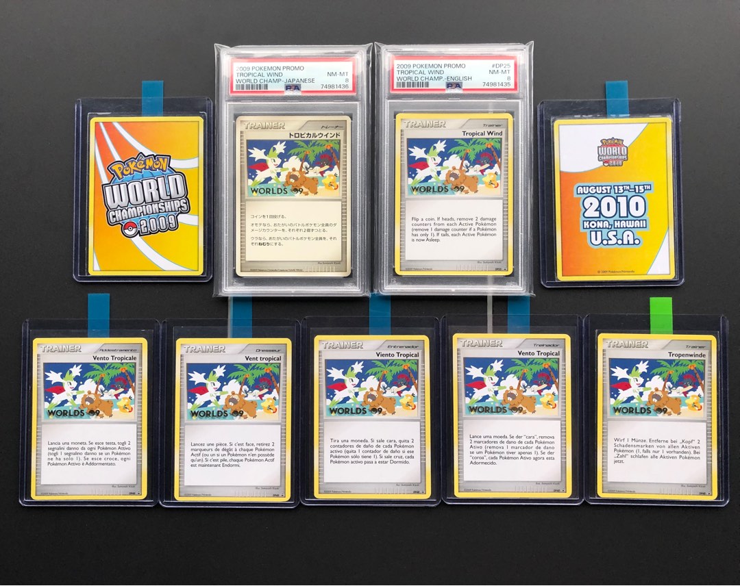 2009 Pokemon Promo Tropical Wind World Champ complete set not charizard ...