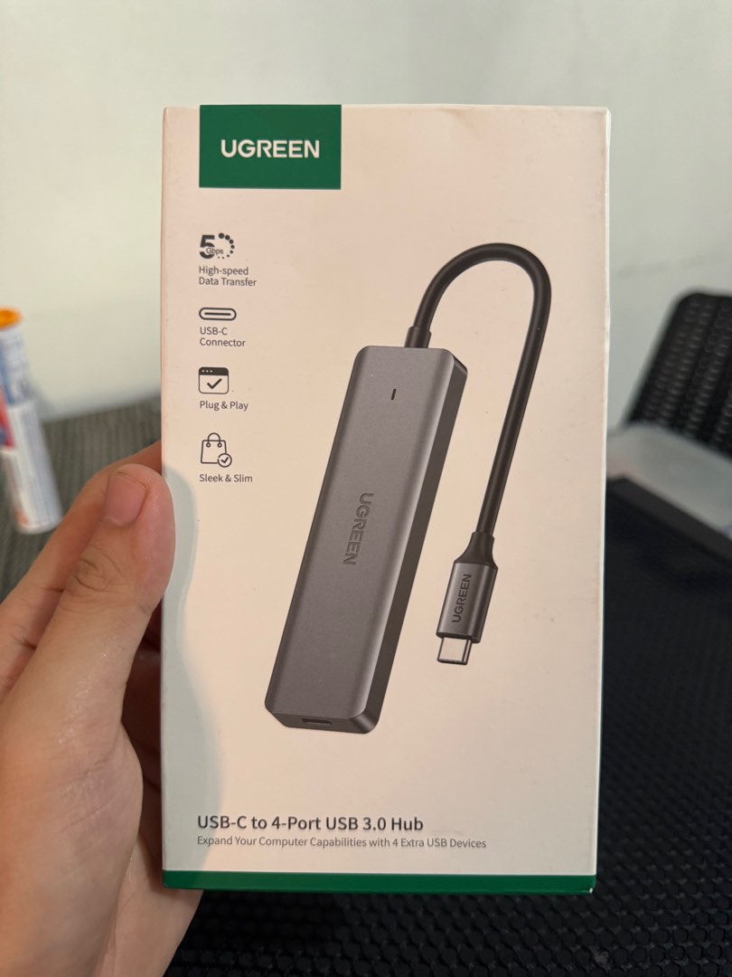 Ugreen USB-C to 4-Port USB 3.0 Hub, Computers & Tech, Parts ...