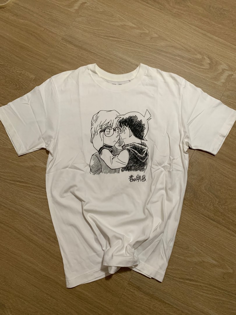 Uniqlo x Detective conan white shirt, Men's Fashion, Tops & Sets ...