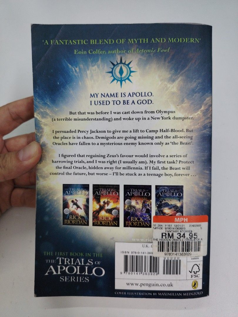 [Used] The Hidden Oracle by Rick Riordan (YA / Fantasy / Mythology ...