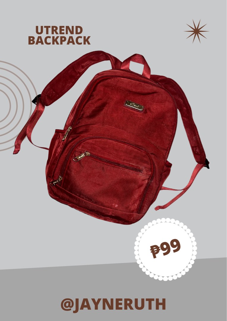 FREE FOR BUYERS UTrend Red Backpack, Men's Fashion, Bags, Backpacks on ...