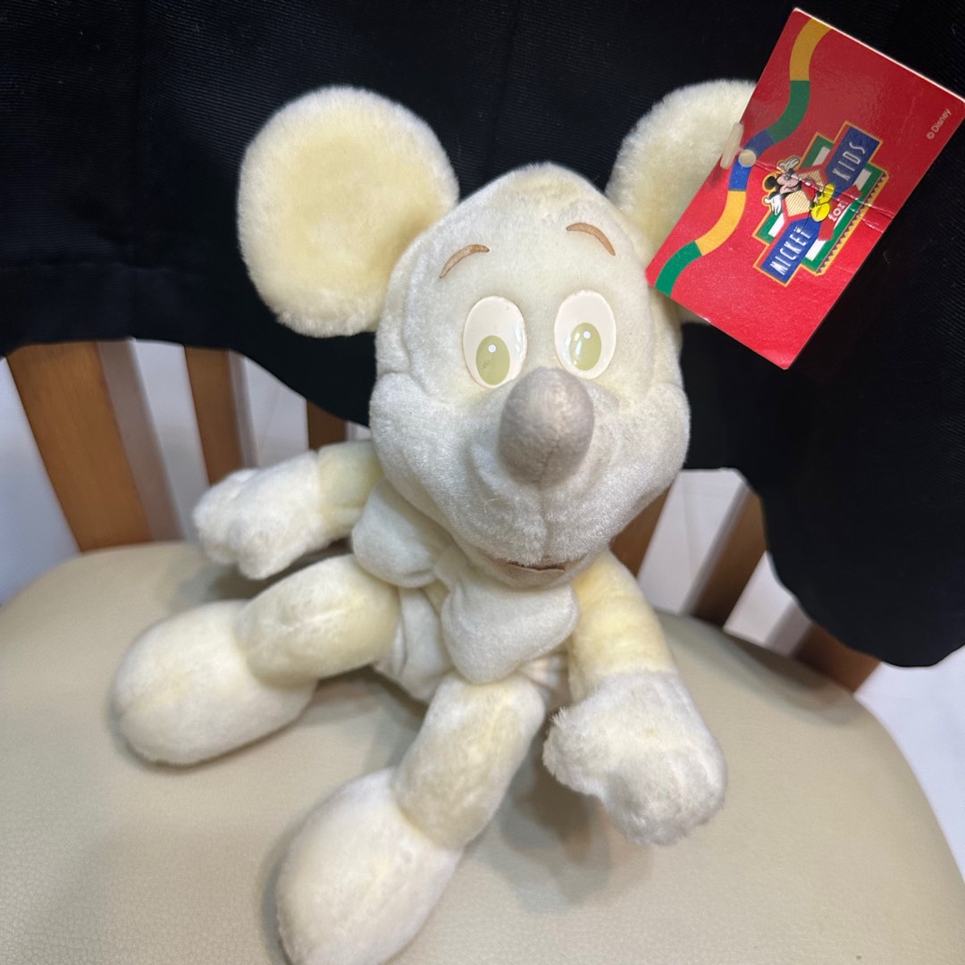 White Mickey Mouse Plush Toy, Hobbies & Toys, Toys & Games on Carousell