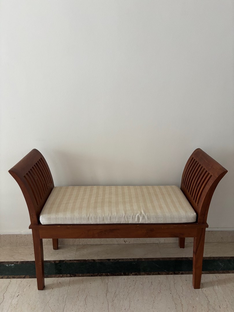 Wooden Bench/Chair, Furniture & Home Living, Furniture, Chairs on Carousell