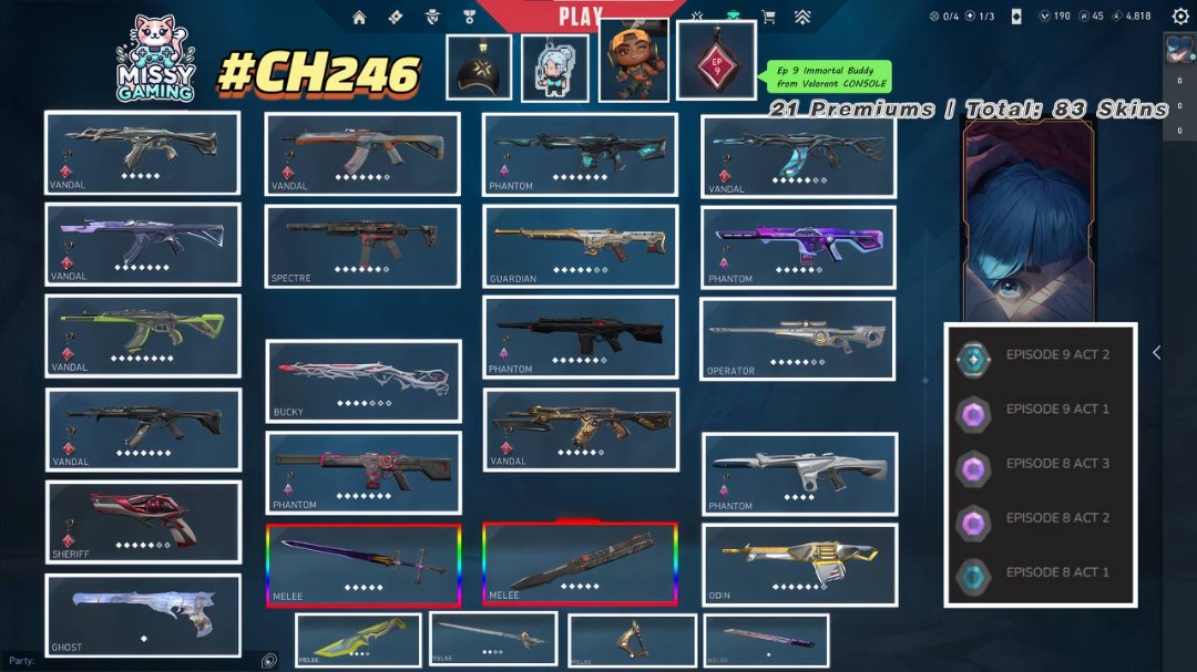 WTS 21 VP Skins Total 81 Skins Premium Valorant Account [VALUE ACCOUNT ...