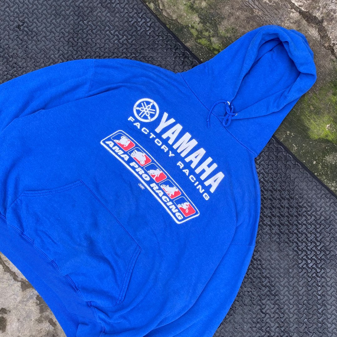 Yamaha Factory Racing on a Vintage Jerzees tag , Boxy Fit Hooded Jacket ...
