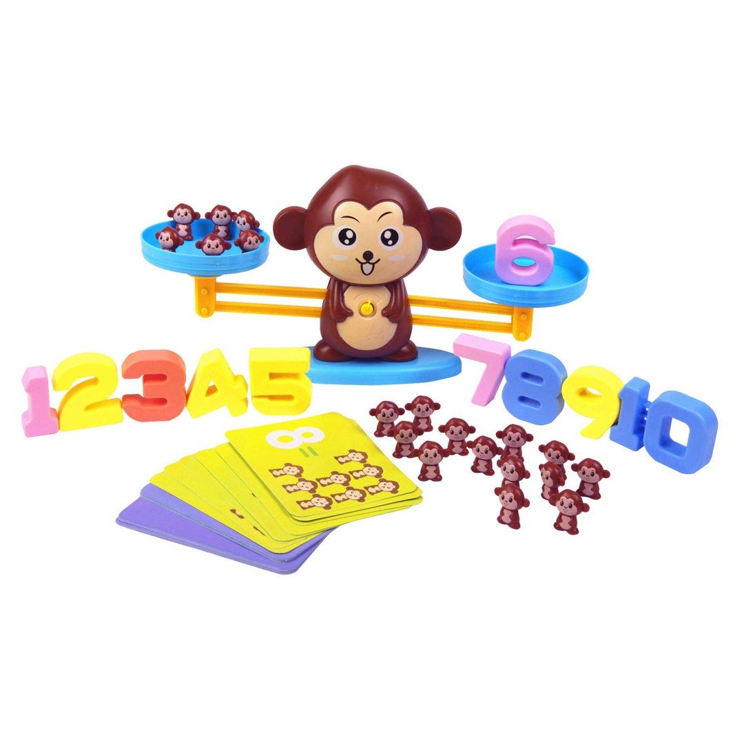 Zoostliss Animal Monkey Weighing Scale Montessori Counting Toys STEM ...