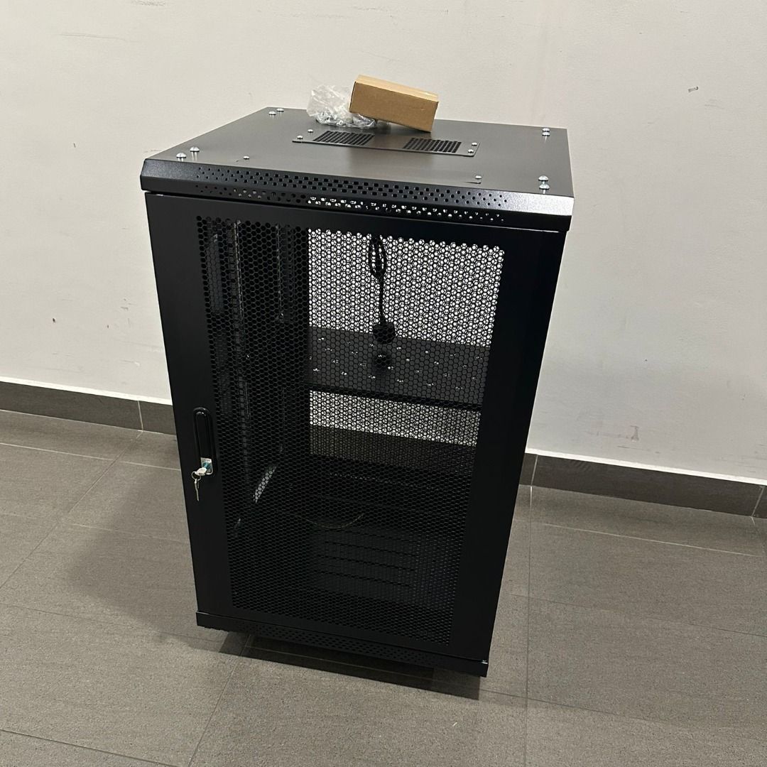 18U Server AV mobile Rack Enclosure with Caster Wheels/cam lock ...