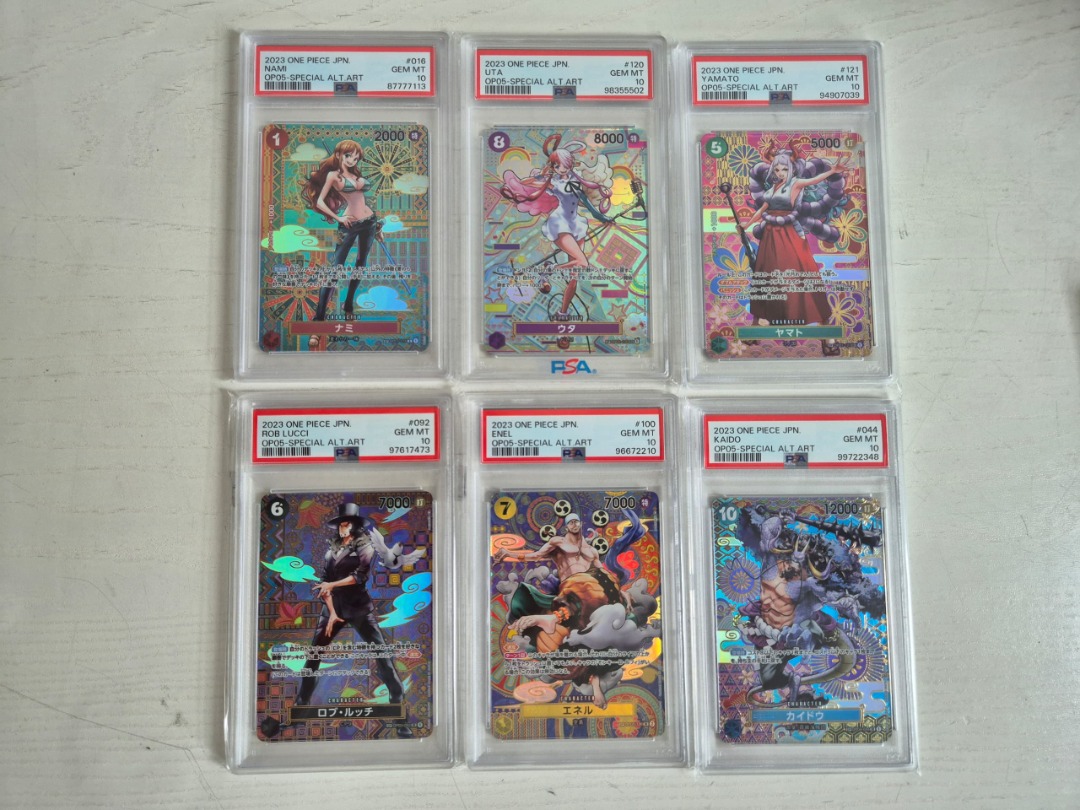 2023 Set Sp One Piece OP05 PSA 10 Nami Yamato Kaido Uta Lucci Enel ...