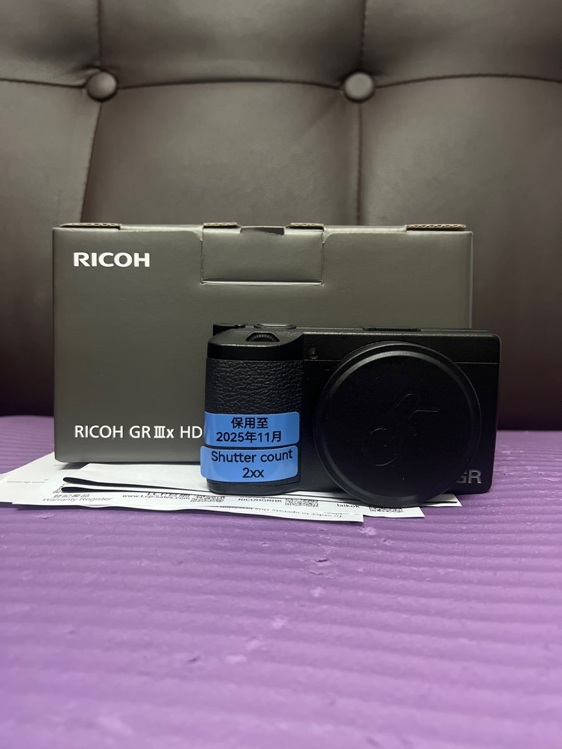 完美無瑕 全套有盒 香港行貨 香港行貨有保用 2025-11 Ricoh GR III X GRIIIX GR3X HDF 快門次數 2XX, 攝影器材, 相機 - Carousell