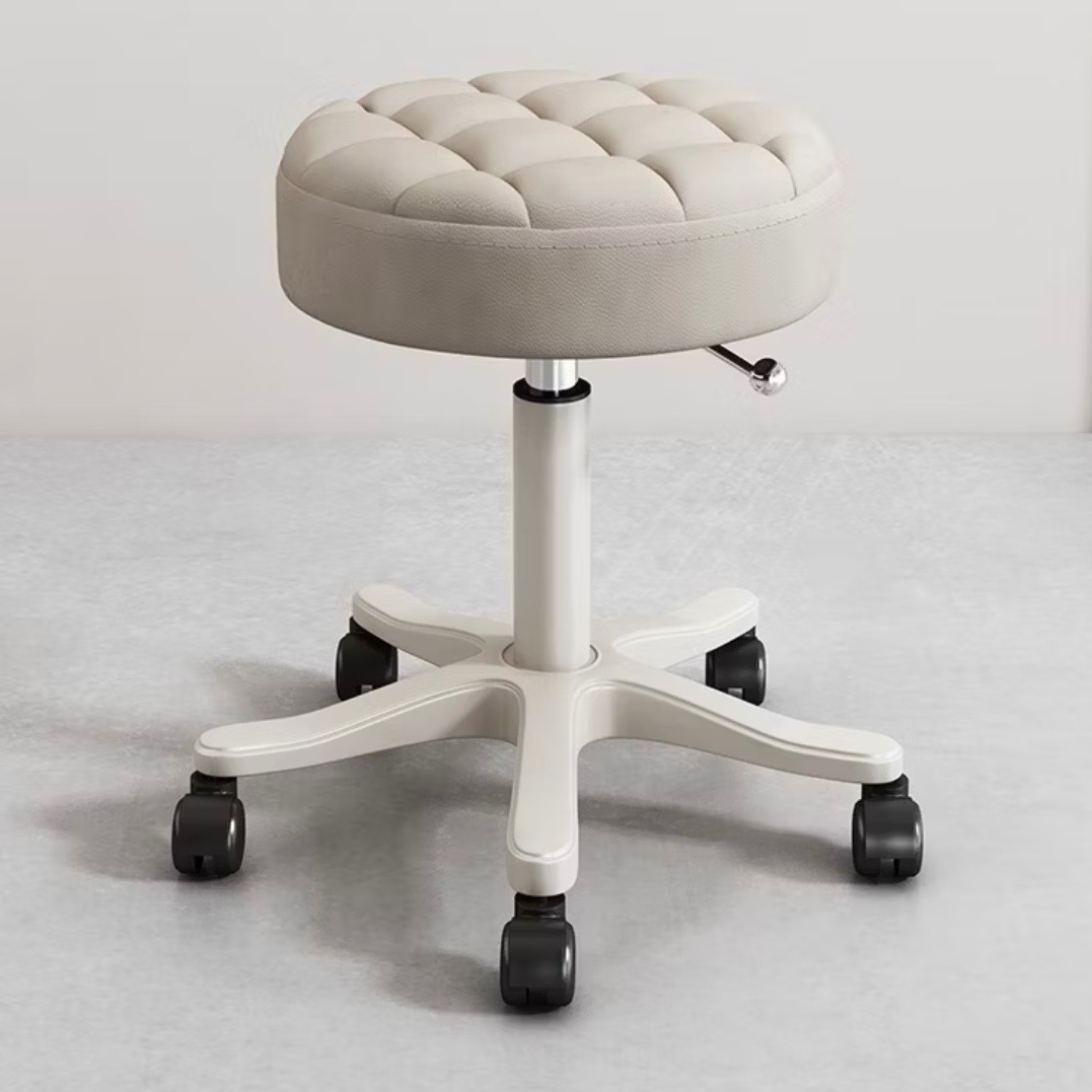 Adjustable Height Swivel Stool | Cushioned Rolling Salon Chair With ...