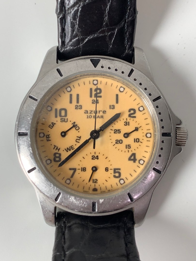 Alba azure Quartz Watch V33J-6C00, Men's Fashion, Watches & Accessories ...