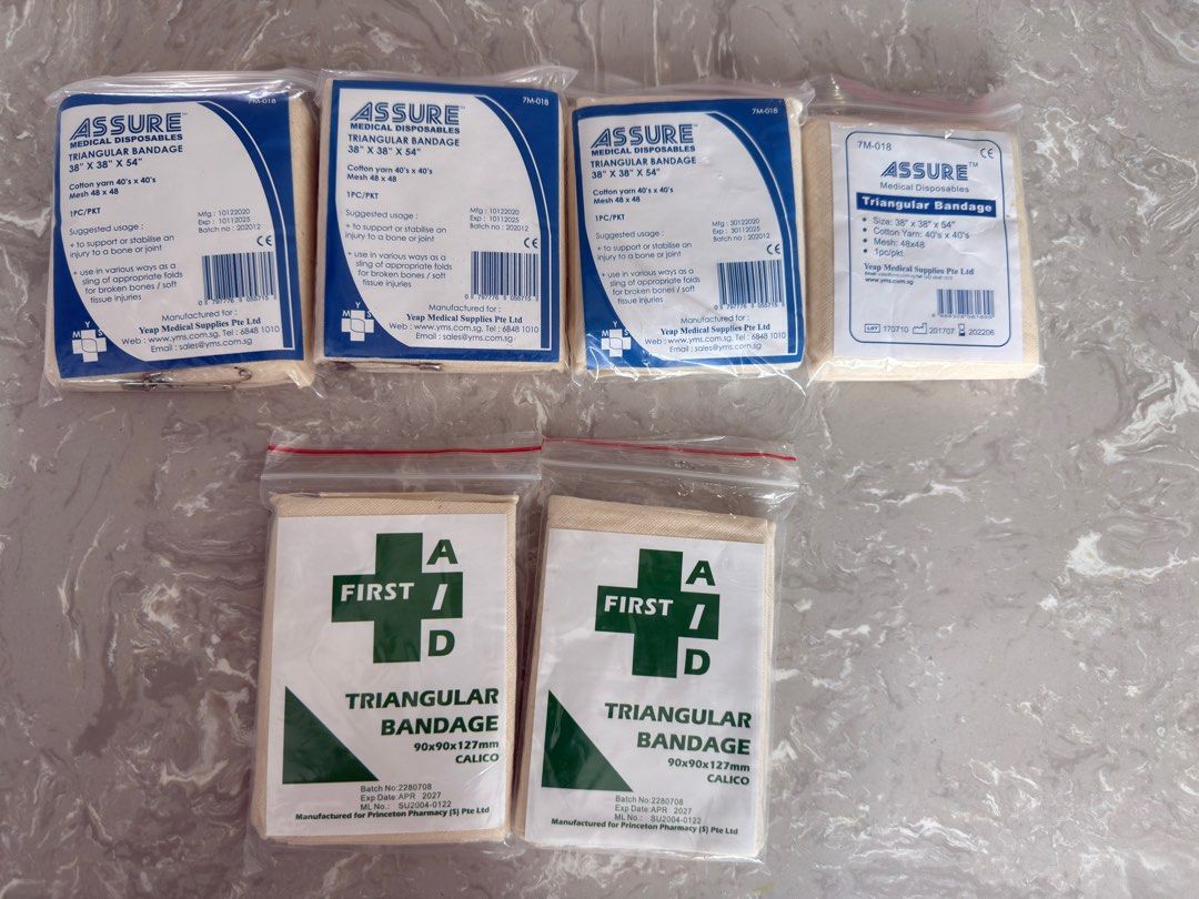 Assure combine dressing triangle bandage gauze swab non woven crepe ...