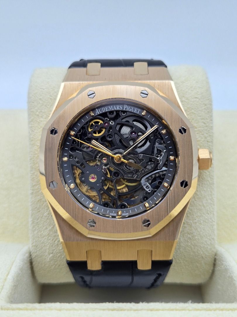 Audemars Piguet 15305OR Royal Oak Skeleton Open Work Dial Rose Gold ...